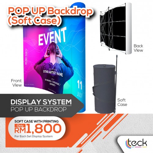 Pop Up Backdrop Curve (with print)