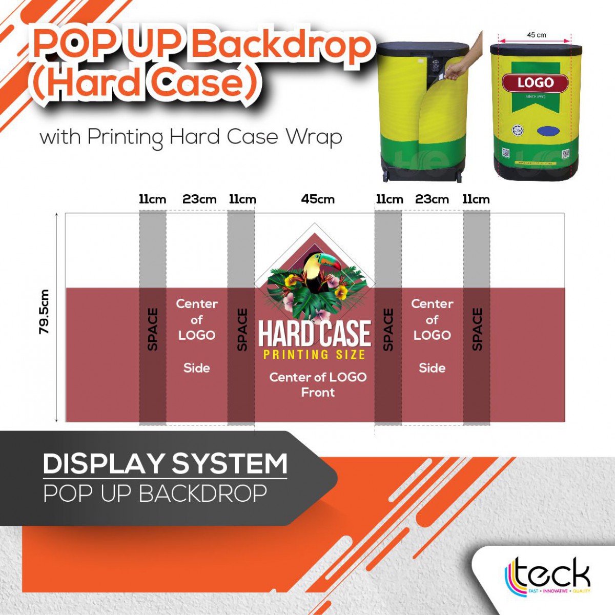 Pop Up Backdrop Curve (with print)