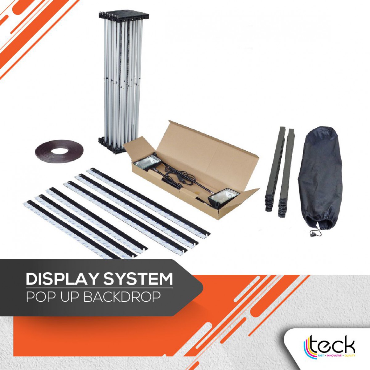 Pop Up Backdrop Straight (with print)